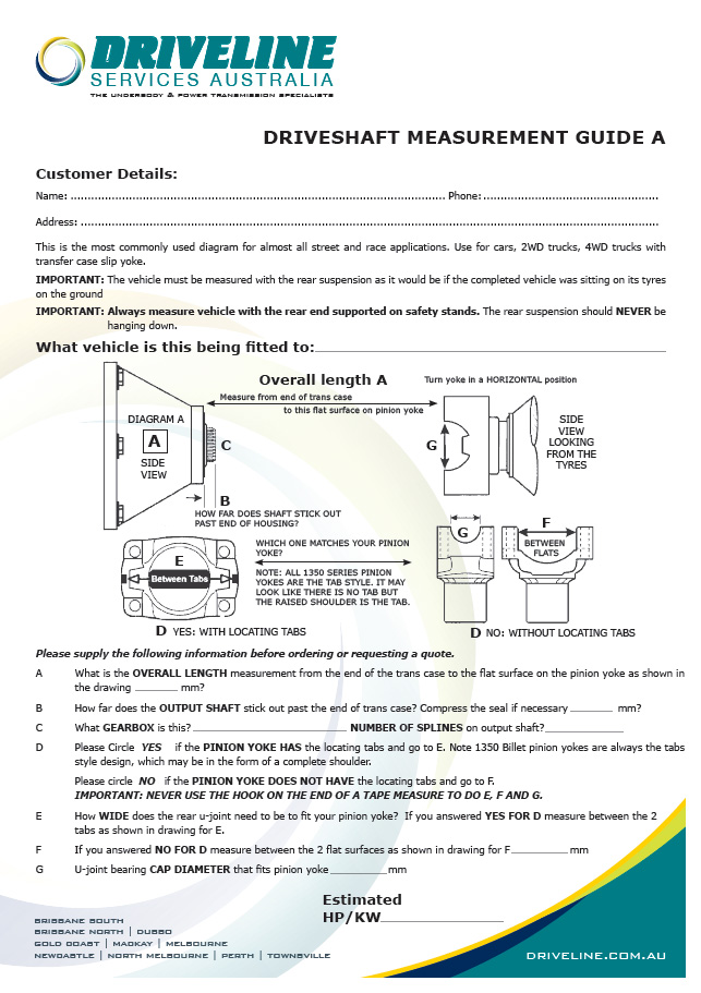 Measurement Archives - Driveline Services Australia